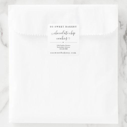 Personalized Bakery Food Sticker | Zazzle