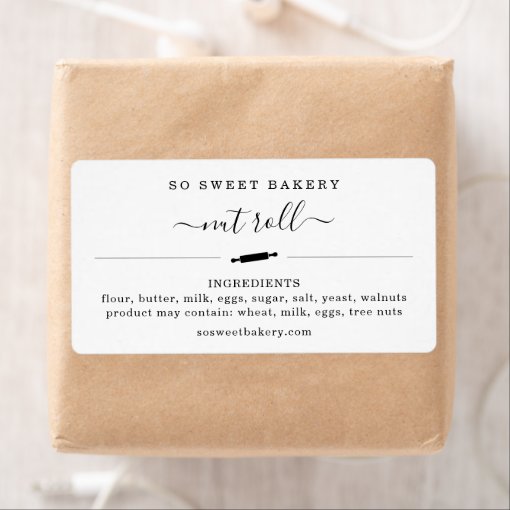 Personalized Bakery Food Sticker | Zazzle