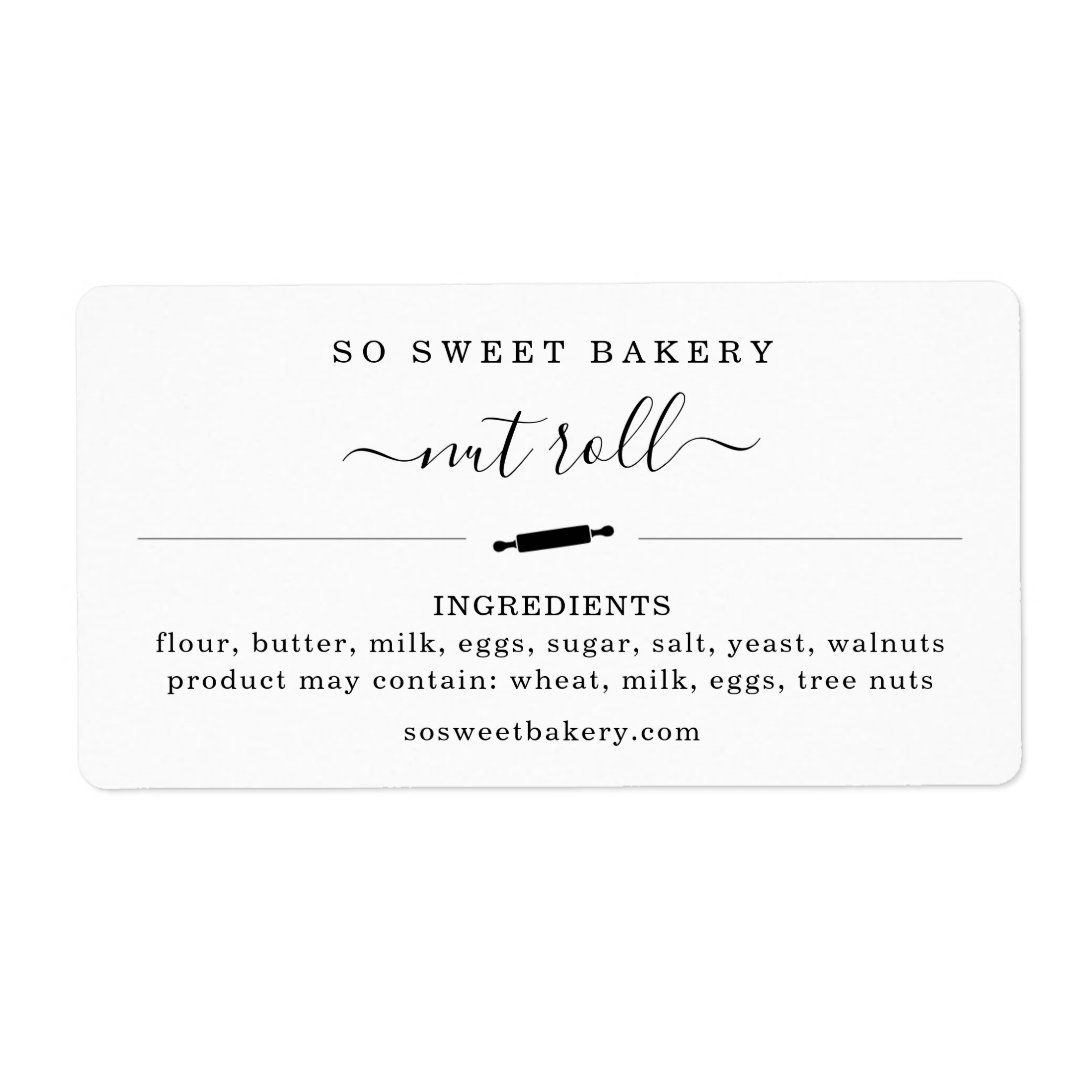 Personalized Bakery Food Sticker | Zazzle