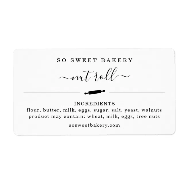 Personalized Bakery Food Sticker | Zazzle