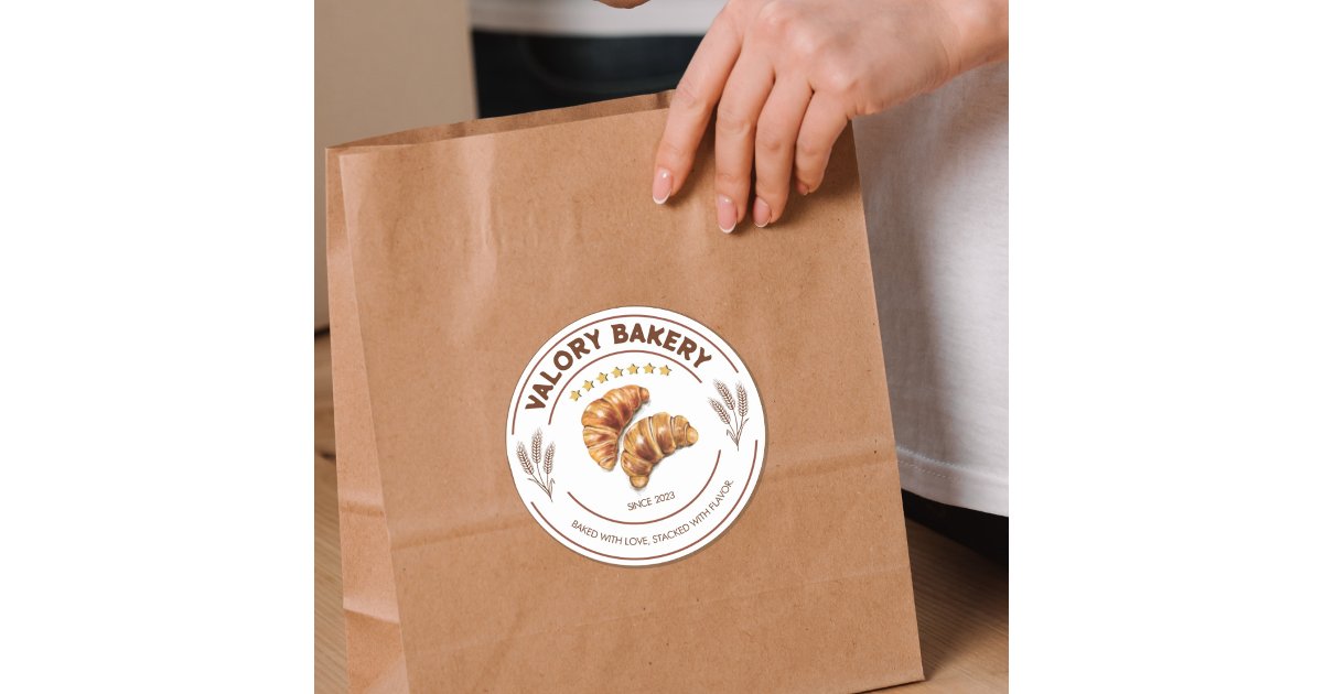 Personalized Bakery Product Label (CROISSANTS) | Zazzle