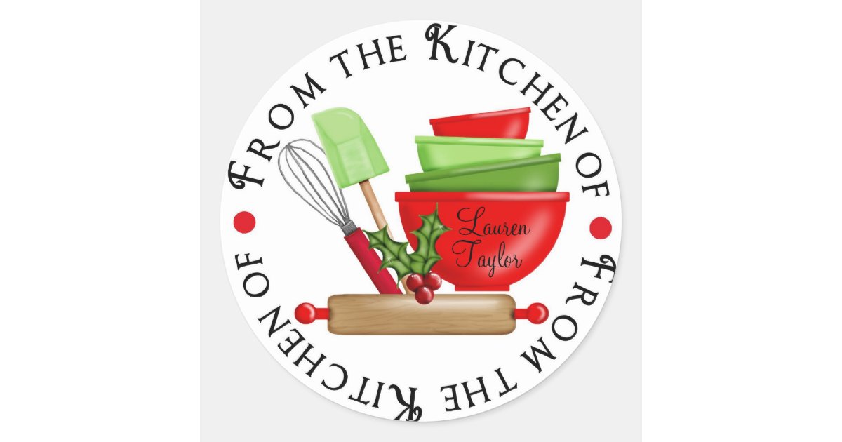Personalized Baking Cooking Kitchen Stickers | Zazzle