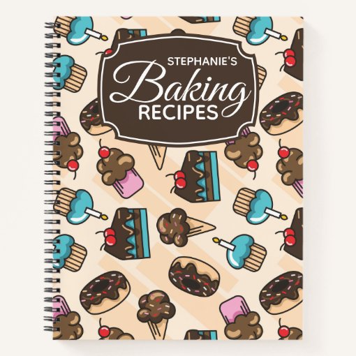 Personalized Baking Dessert Family Recipe Notebook | Zazzle