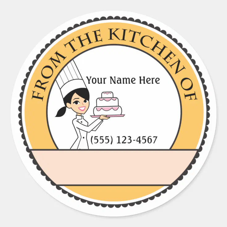 Personalized Baking Sale Sticker Label | Zazzle