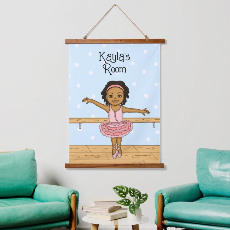 Personalized Ballerina Girl's Room Sign Hanging Ta Hanging Tapestry ...