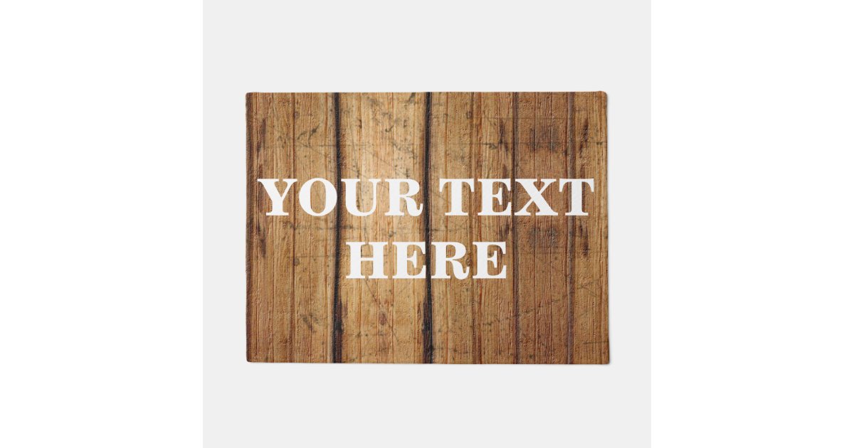 Personalized Bamboo Wood Doormat | Zazzle