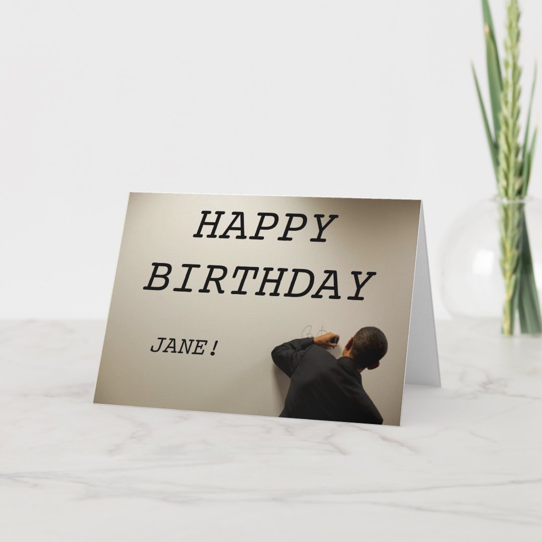 Personalized Barack Obama Birthday Card - 2 | Zazzle