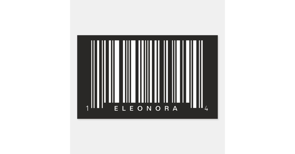personalized barcode striped design rectangular sticker | Zazzle