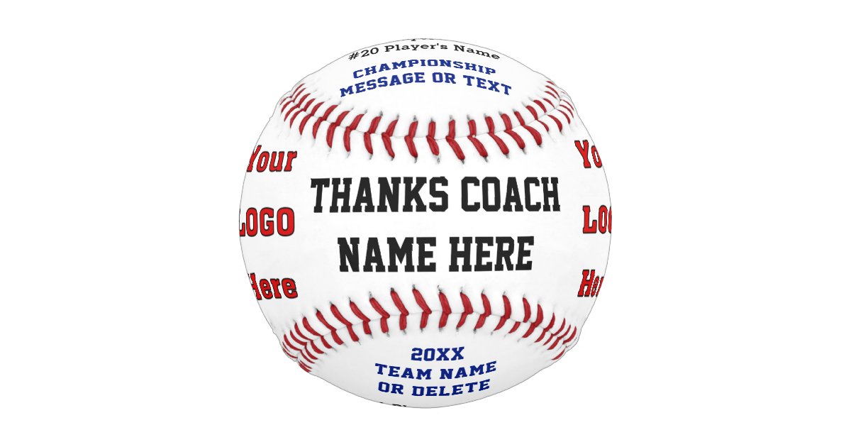 Personalized Baseball Ball for Coaches or Players | Zazzle