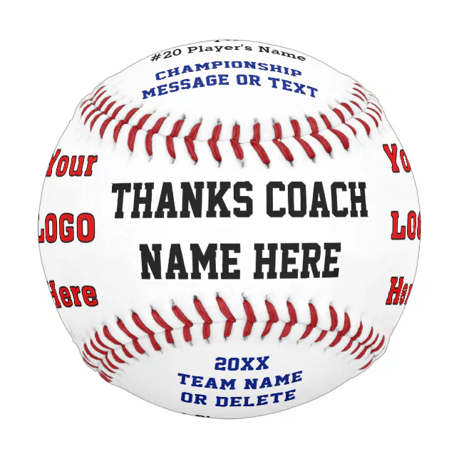 Personalized Baseball Ball for Coaches or Players | Zazzle