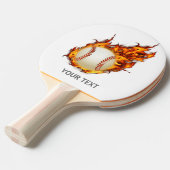Personalized Baseball Ball on Fire bat Ping-Pong Paddle | Zazzle