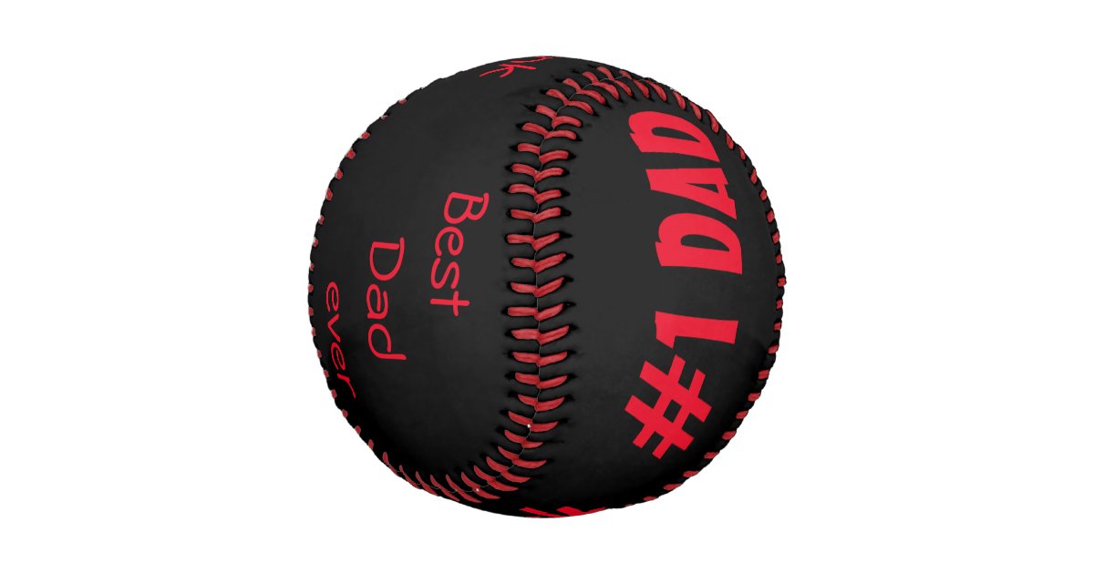 Personalized Baseball/Best Dad ever Baseball | Zazzle