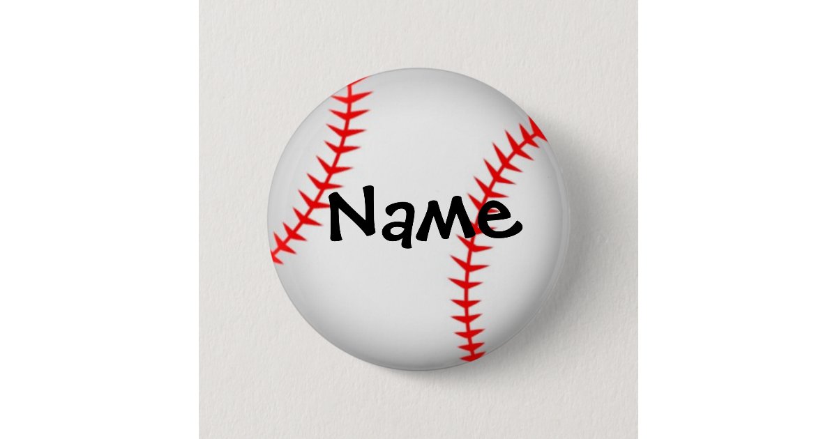 Personalized Baseball Button | Zazzle