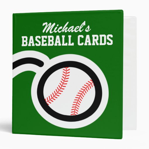 Personalized baseball card binder for collectors | Zazzle