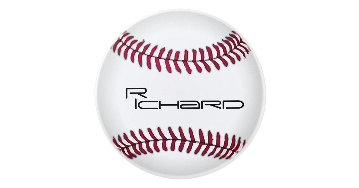 Personalized Baseball Ceramic Knob | Zazzle