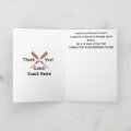 Personalized, Baseball Coach Thank You Card, Card | Zazzle