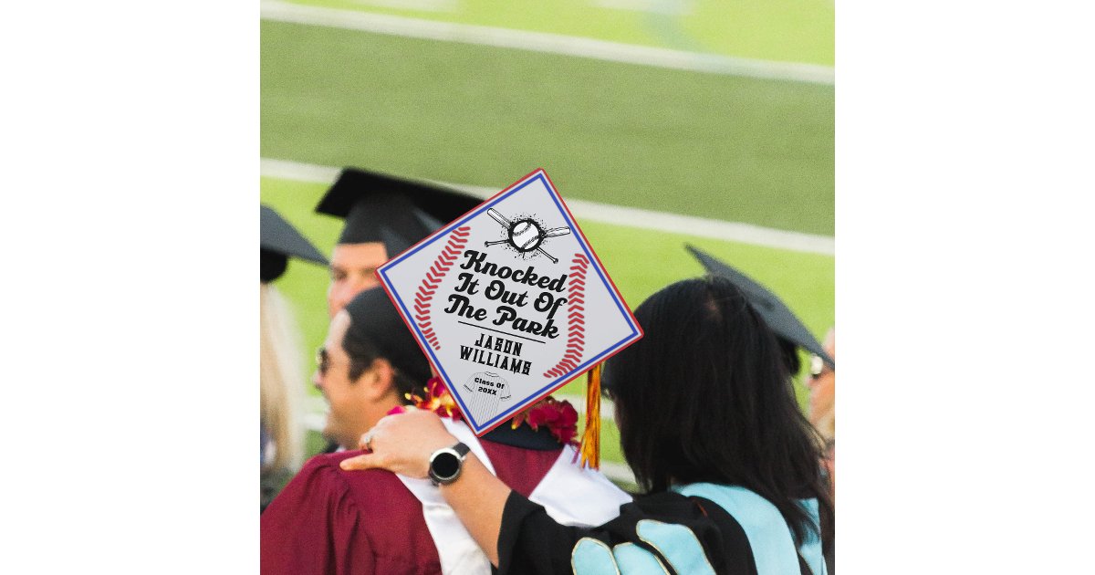 Personalized Baseball Graduation Cap Topper | Zazzle