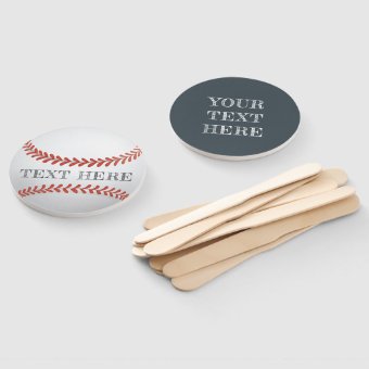 Personalized Baseball Hand Fan | Zazzle