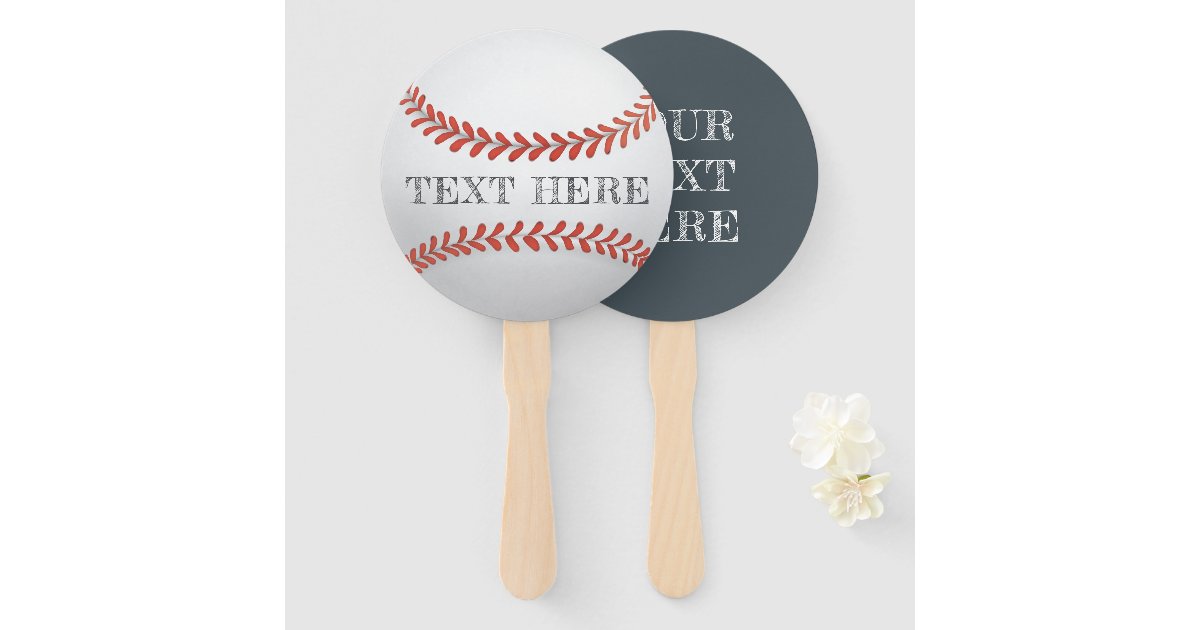 Personalized Baseball Hand Fan | Zazzle