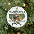 Personalized Baseball Home Run Ceramic Ornament | Zazzle