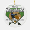 Personalized Baseball Home Run Ceramic Ornament | Zazzle