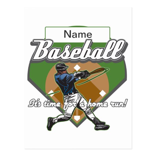 Personalized Baseball Home Run Postcard | Zazzle.com