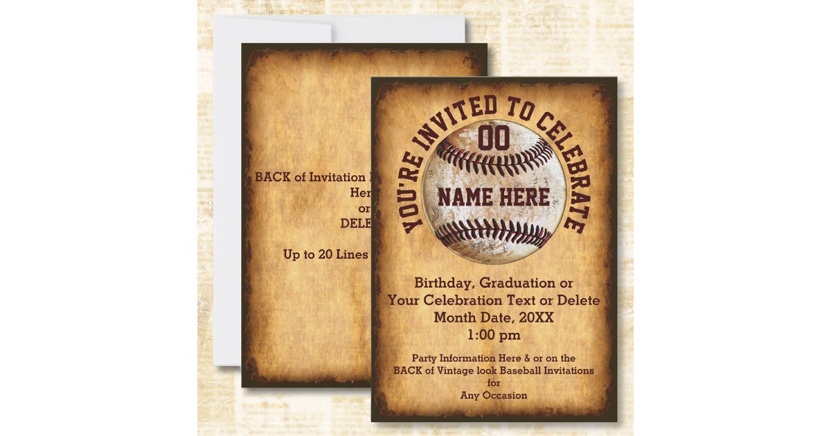 Personalized Baseball Invitation for Any Occasion | Zazzle