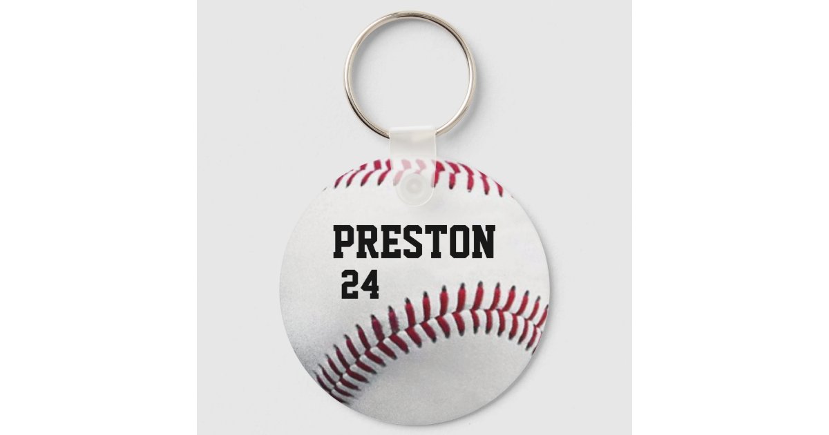 Personalized Baseball Keychain | Zazzle