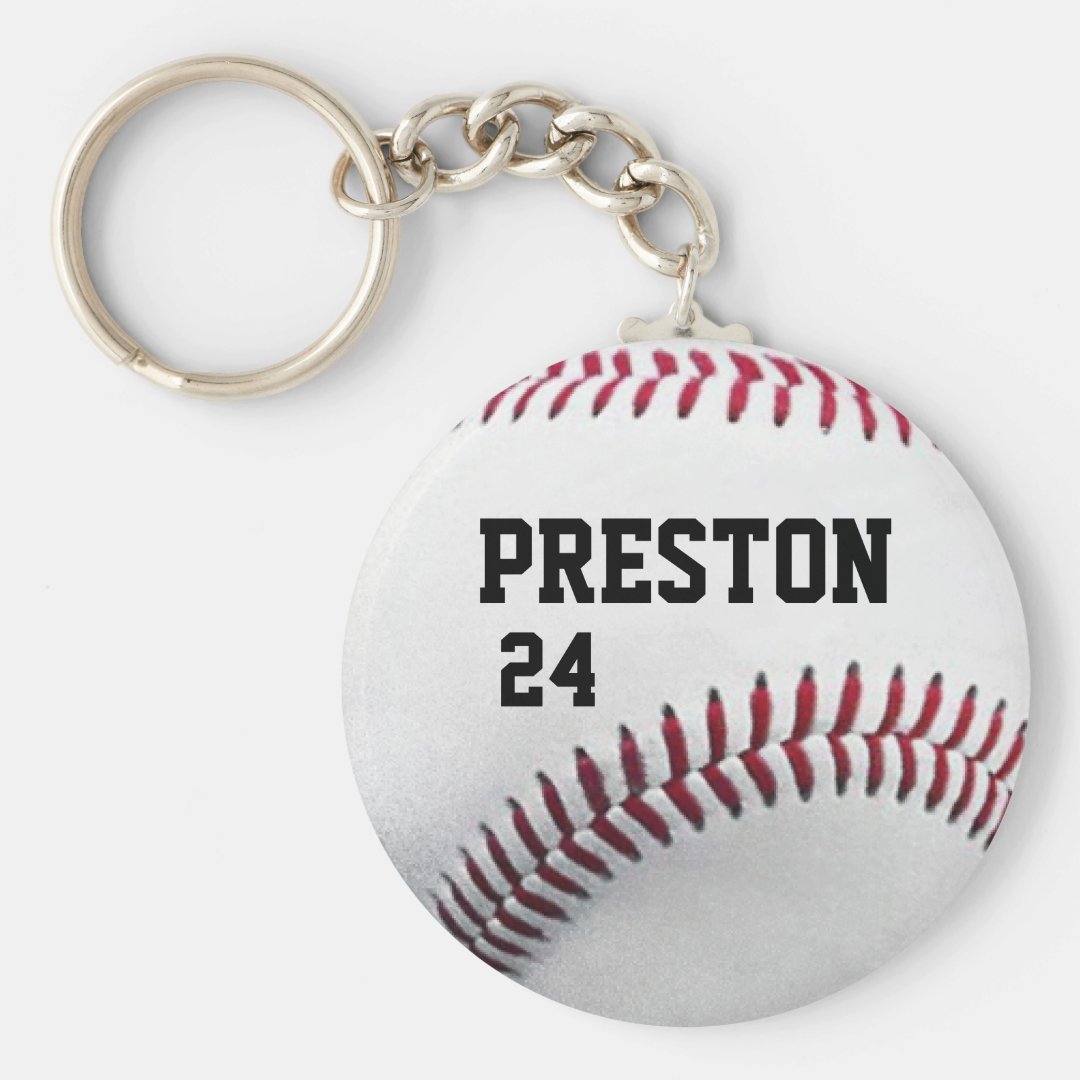 Personalized Baseball Keychain | Zazzle