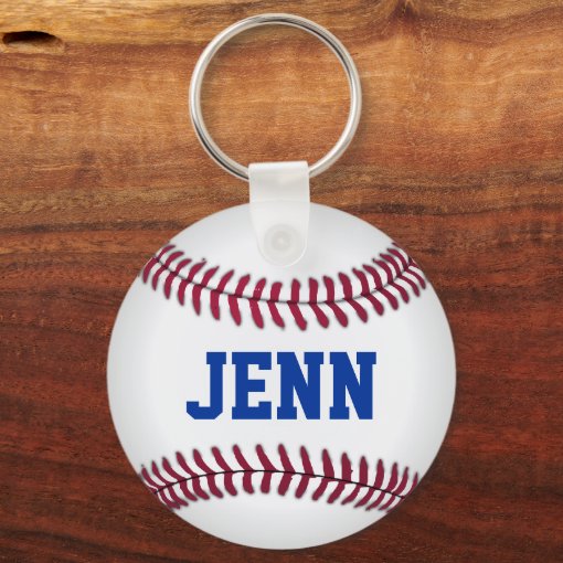 Personalized Baseball Keychain | Zazzle