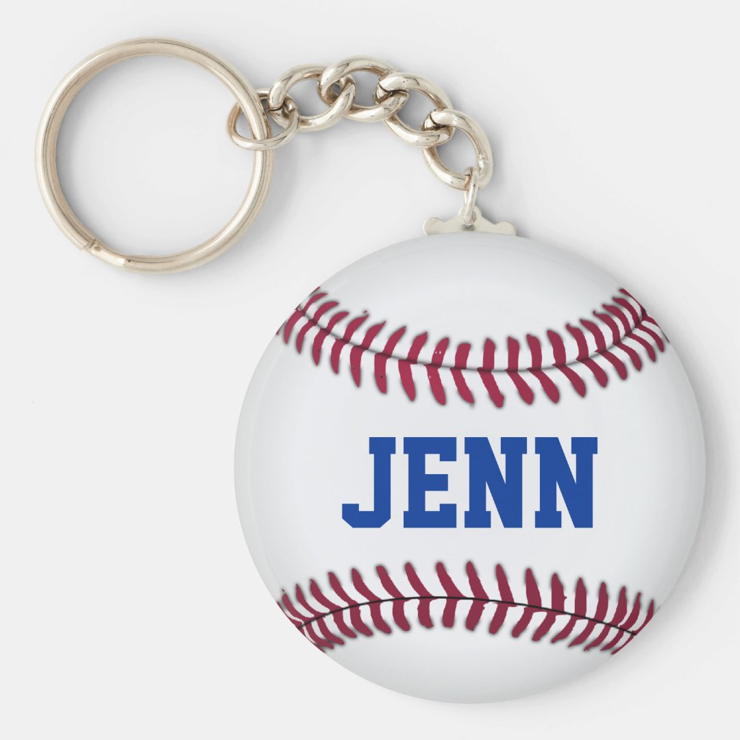 Personalized Baseball Keychain | Zazzle