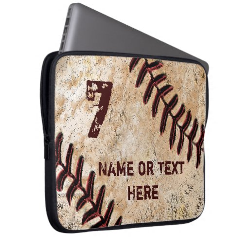 Personalized Baseball Laptop Case, NAME and NUMBER Laptop Sleeve | Zazzle
