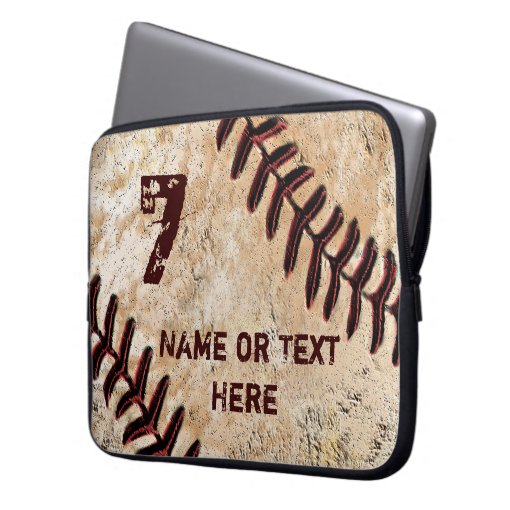 Personalized Baseball Laptop Case, NAME and NUMBER Laptop Sleeve | Zazzle