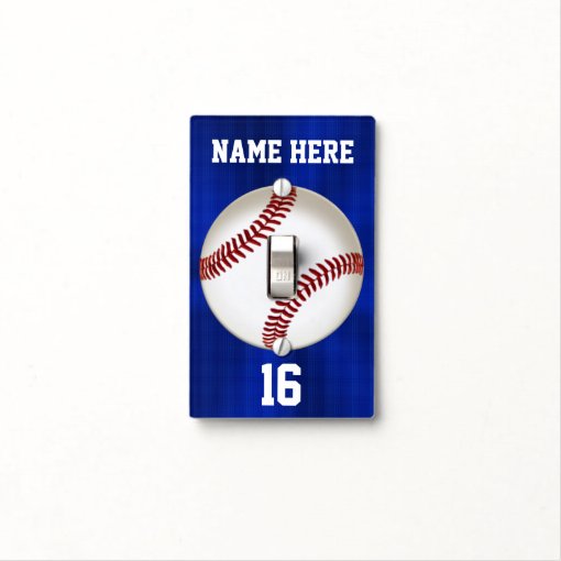 Personalized Baseball Light Switch Cover | Zazzle