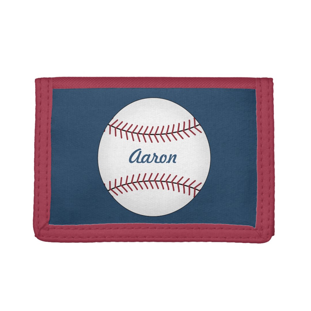 Personalized Baseball Men's Boy's Wallet Gift | Zazzle