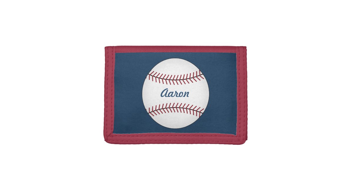 Personalized Baseball Men's Boy's Wallet Gift | Zazzle
