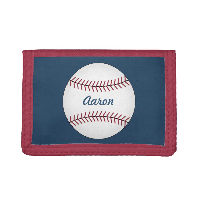 Personalized Baseball Men's Boy's Wallet Gift | Zazzle
