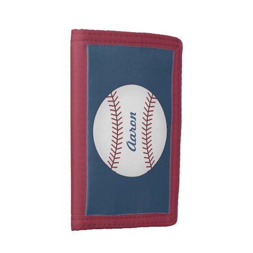 Personalized Baseball Men's Boy's Wallet Gift | Zazzle