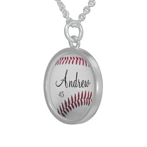 Personalized Baseball Necklace | Zazzle