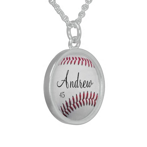 Personalized Baseball Necklace | Zazzle