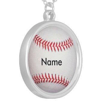 Personalized Baseball Necklace | Zazzle