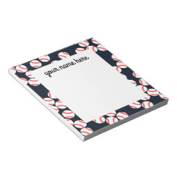 Personalized Baseball Notepad | Zazzle