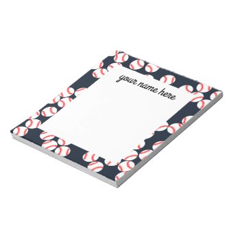 Personalized Baseball Notepad | Zazzle