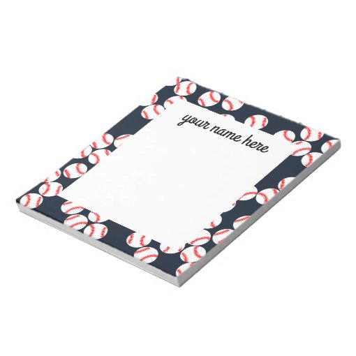 Personalized Baseball Notepad | Zazzle