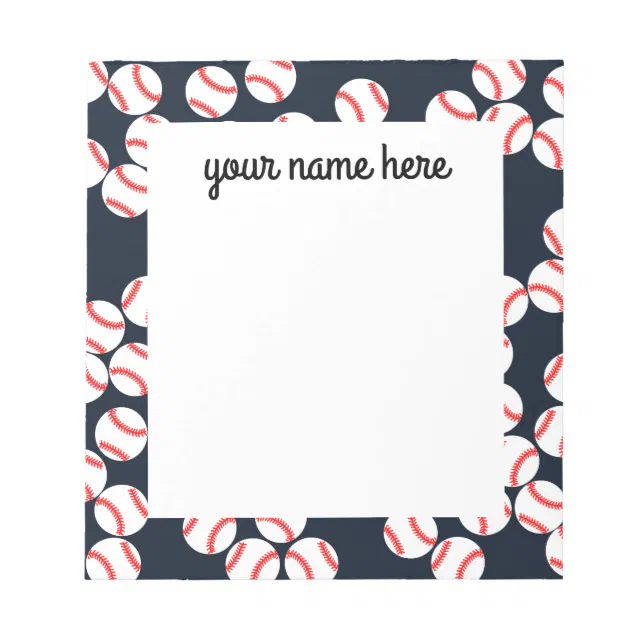 Personalized Baseball Notepad | Zazzle
