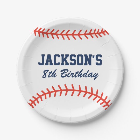 Personalized Baseball Party Paper Plates | Zazzle.com