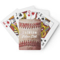 Family Cabin Rustic Wood Personalized Poker Cards | Zazzle