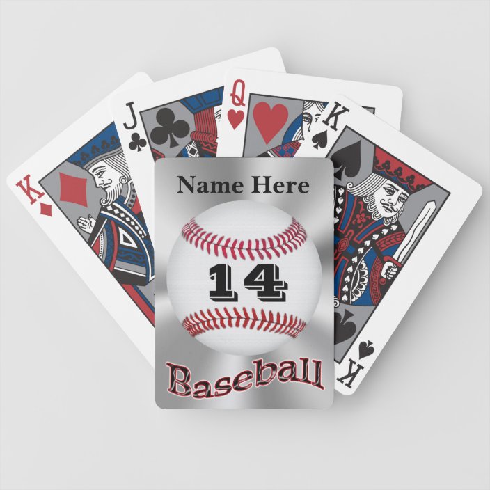 Personalized Baseball Playing Cards for Guys | Zazzle.com
