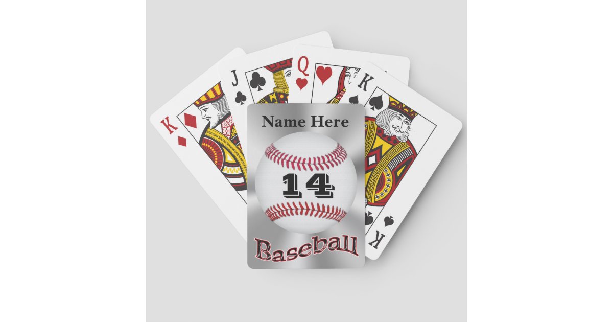 Personalized Baseball Playing Cards for Guys | Zazzle