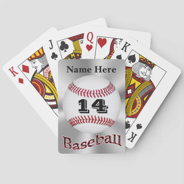 Personalized Baseball Playing Cards for Guys | Zazzle
